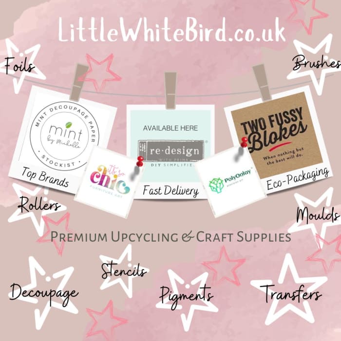 LITTLE WHITE BIRD - Horse Garland A1 Decoupage Paper | Grey