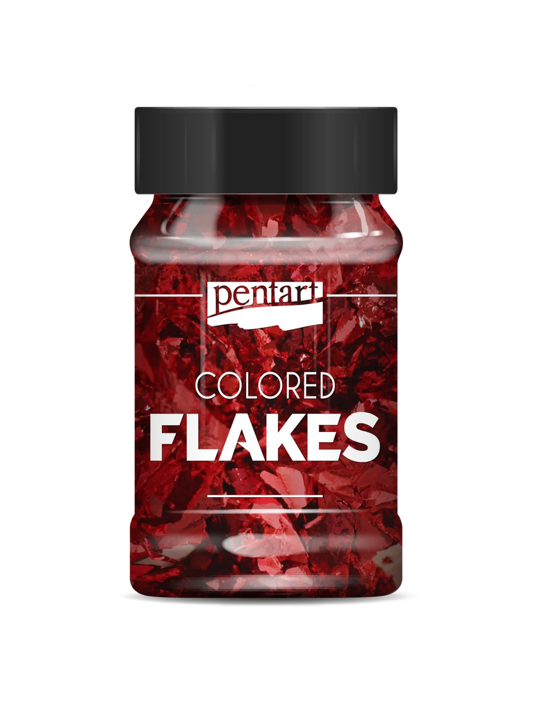 RED- COLOURED FOIL FLAKES MIN. 1 G – LITTLE WHITE BIRD