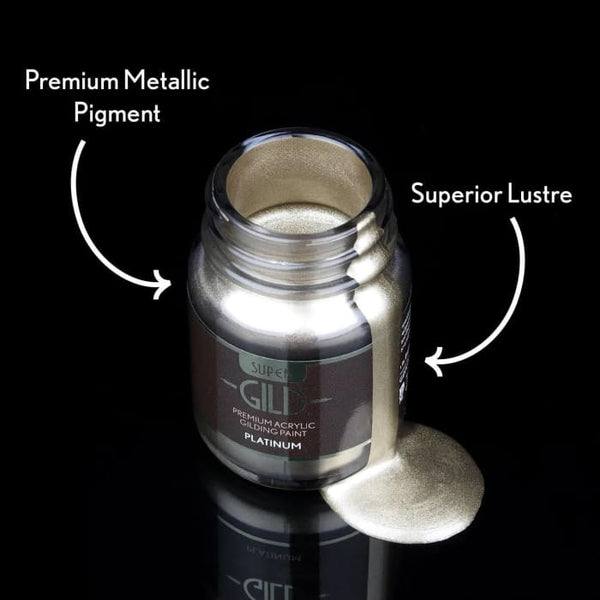 Super Gild Platinum Metallic Paint | Luxury Silver Finish – LITTLE ...